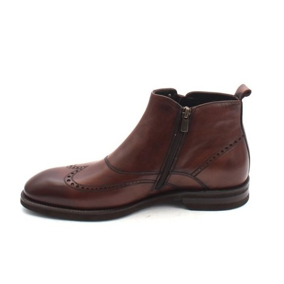 Roberto Serpentini | Shoes | Roberto Serpentini 477 Brown Leather Zipup ...